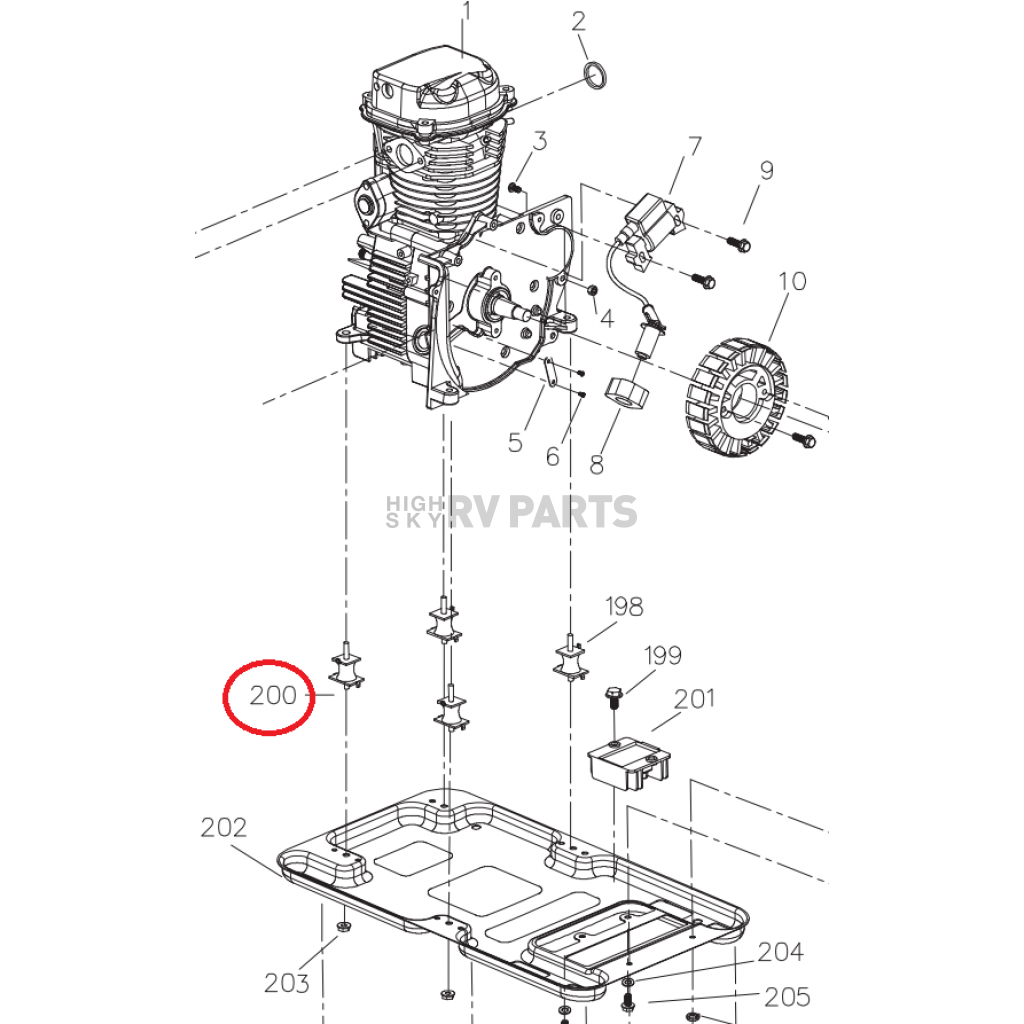Powerhouse Engine Vibration Absorber - 69394 | highskyrvparts.com Powerhouse Engine Vibration Absorber - 69394 | highskyrvparts.com