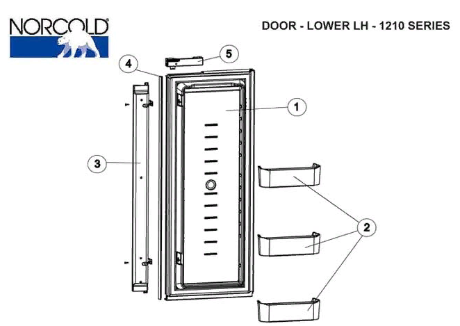 Norcold 1211 Lower Door Assy LH | High Sky RV Parts