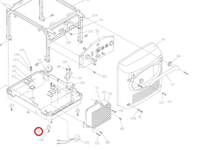Kipor Power Solutions Generator Rubber Feet - KGE3300TI-06700 ...