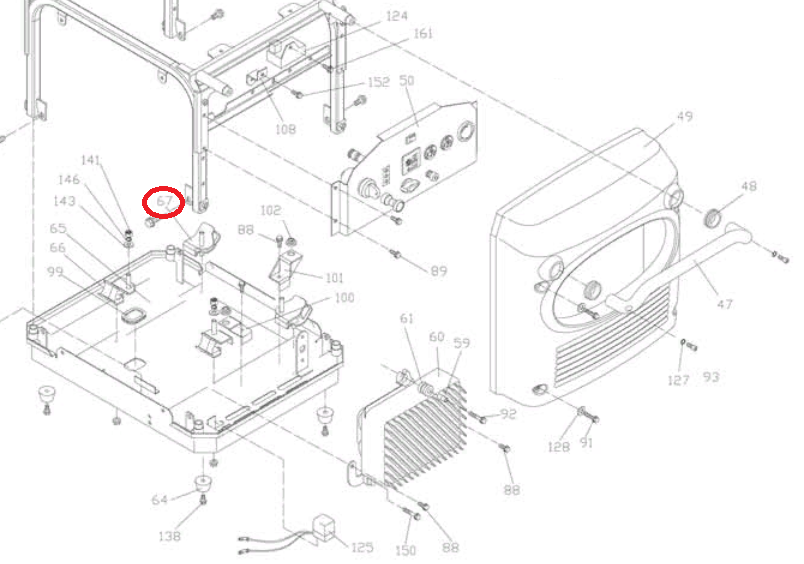 Kipor Power Solutions Generator Shock Absorbing Pad - KGE3300TI-12200 ...