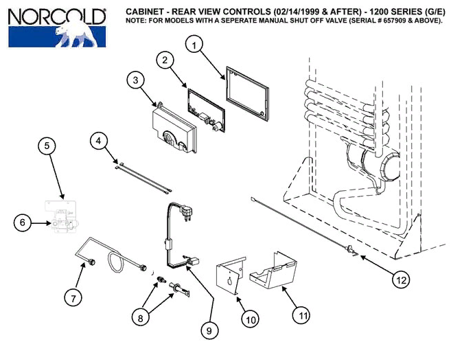 Norcold 1201LRIM Rear Control Assy | High Sky RV Parts