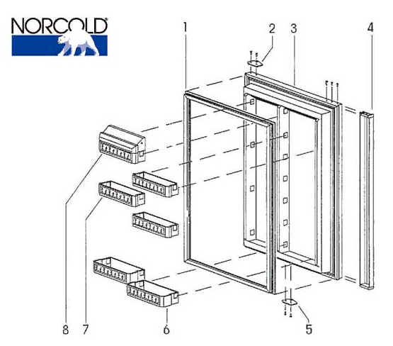 Norcold 866 Lower Door Assembly | High Sky RV Parts