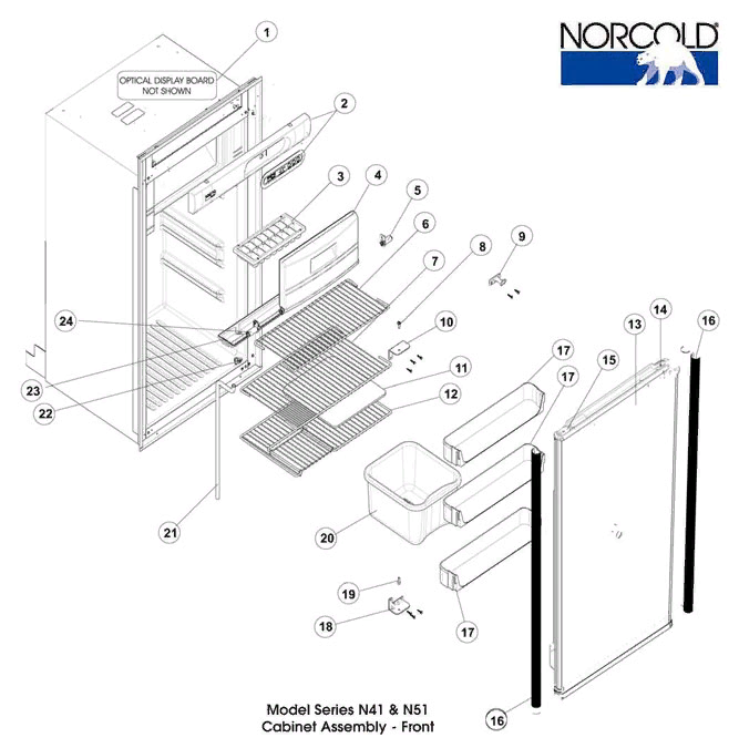 Norcold N510 Cabinet Assy Front | High Sky RV Parts