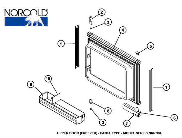 Norcold N641.3 Upper Door Assy Panel Style | High Sky RV Parts
