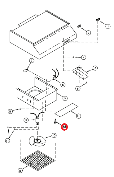 Stove Vent Hood Grease Filter Retaining Clip - BCC0245-00 ...