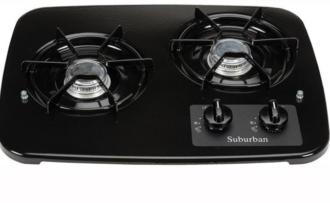 Suburban SDN2BK 2 Burner Match Light Cooktop - 2937ABK | highskyrvparts.com