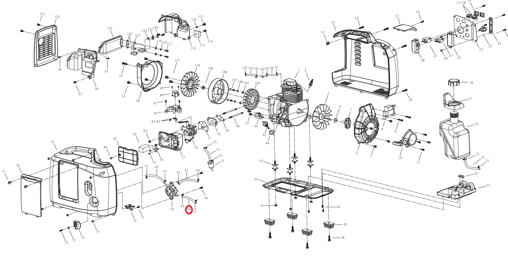 Powerhouse Generator Fuel Hose - 69421 | highskyrvparts.com