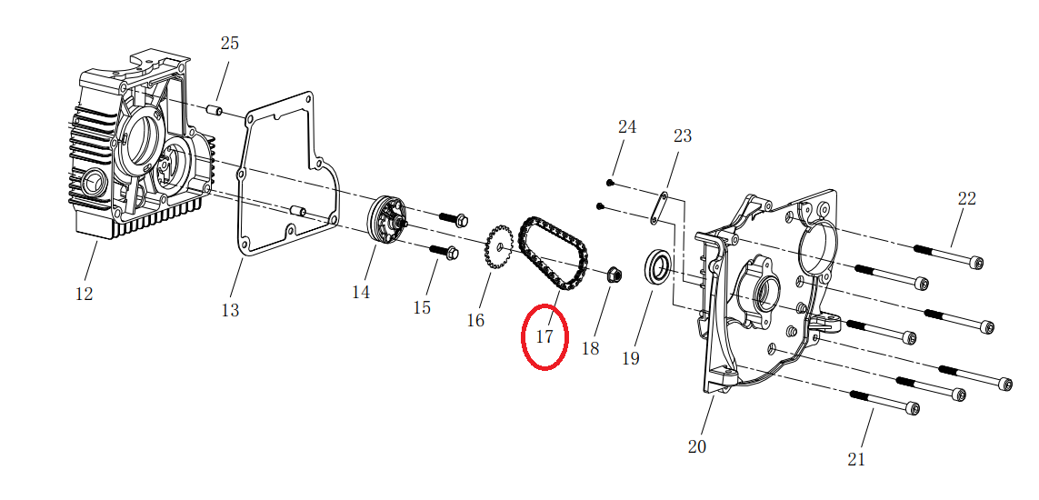 Powerhouse Generator Oil Pump Drive Chain - 69710 | highskyrvparts.com