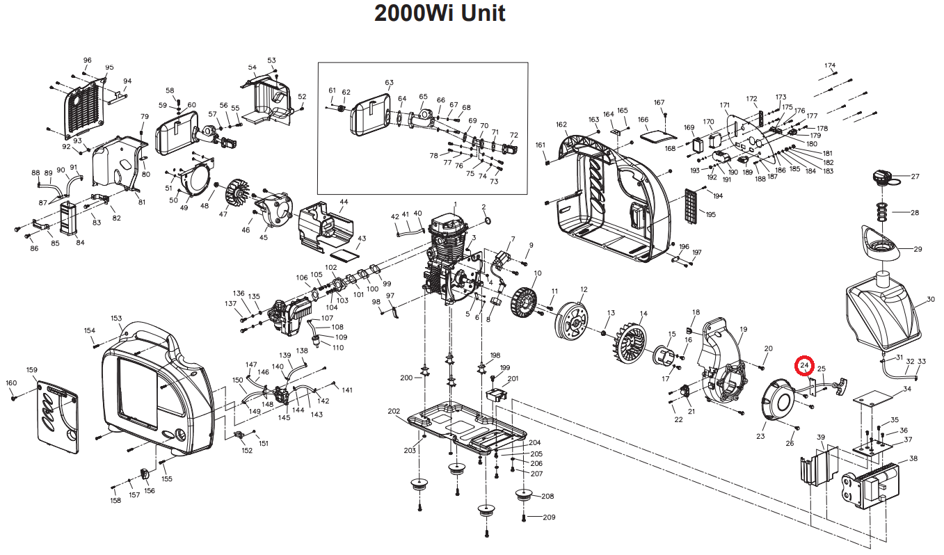 Powerhouse Generator Recoil Starter Rope Guide - 62220 | highskyrvparts.com