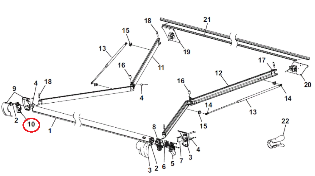 Carefree RV Awning Bracket - R012660-001 | highskyrvparts.com