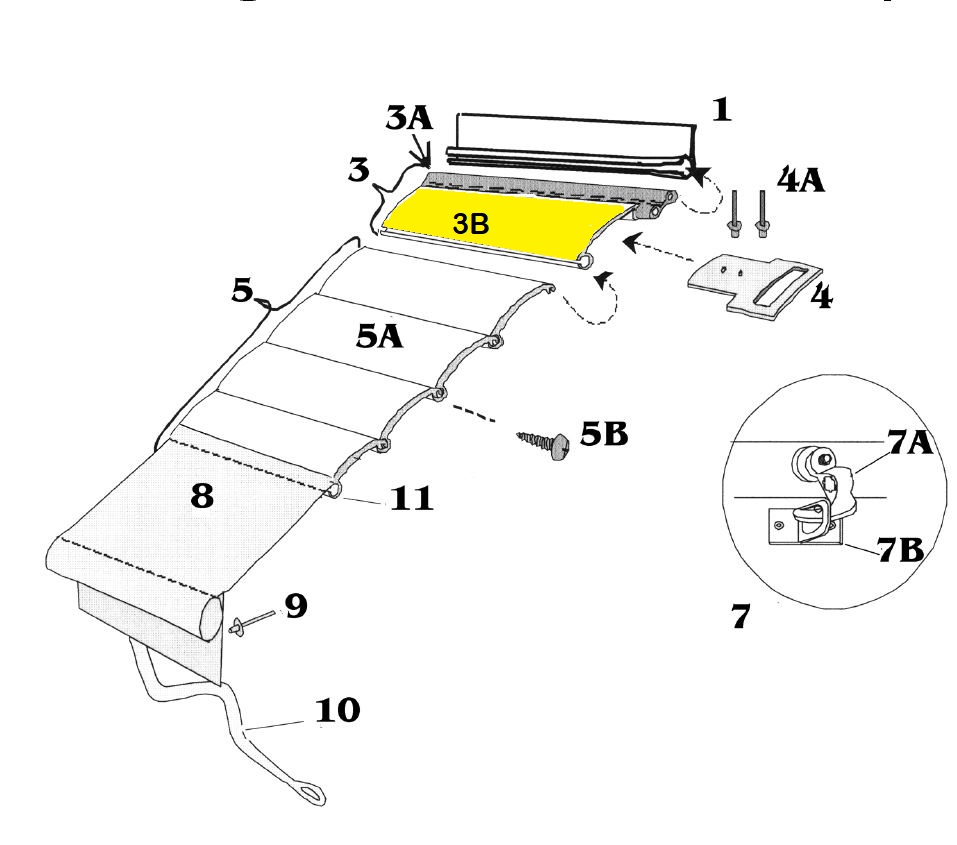 Zip Dee Satin Flex Key Slat Only - 338240 | highskyrvparts.com