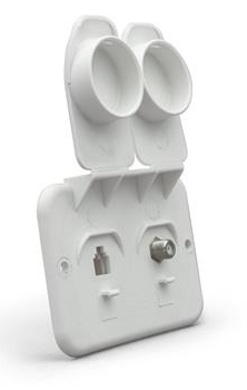 JR Products TV Cable Entry Plate - 543-A-2-A | highskyrvparts.com