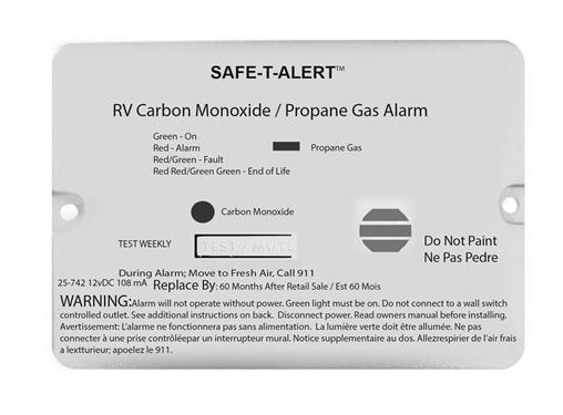 MTI Industry Carbon Monoxide Detector - 25-742-WT | highskyrvparts.com