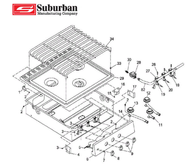 Suburban Rv Cooktop Parts at Willard Corey blog