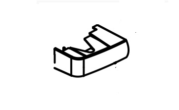 Norcold Refrigerator Door Hinge Cover - 628579 | highskyrvparts.com