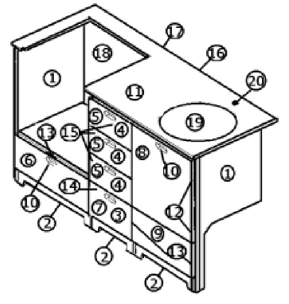 Airstream Galley Base Cabinet Assembly 28' CCD | highskyrvparts.com