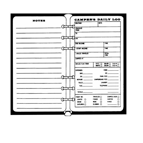 Campers Daily Log Book/ Journal - CDLR | highskyrvparts.com
