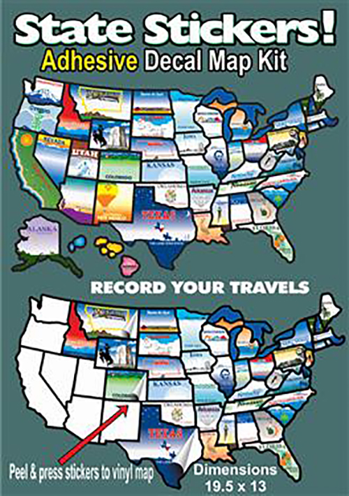 State Sticker Travel Map Sticker - 100 | highskyrvparts.com